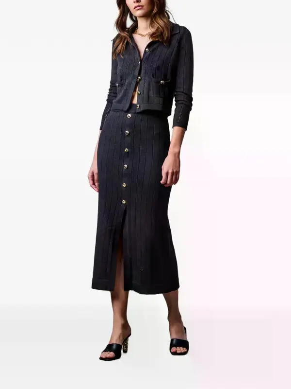 HEVRON Mia Ribbed Knit Skirt