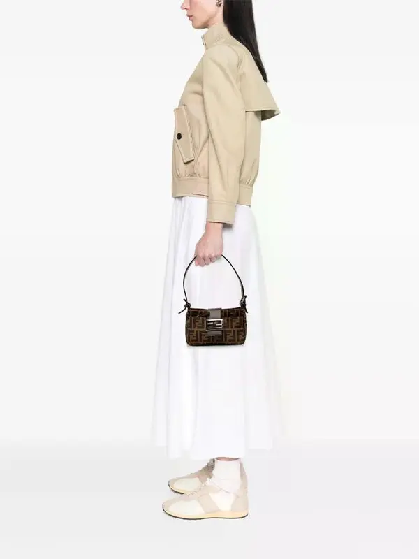 Fendi Zucca Canvas Shoulder Bag