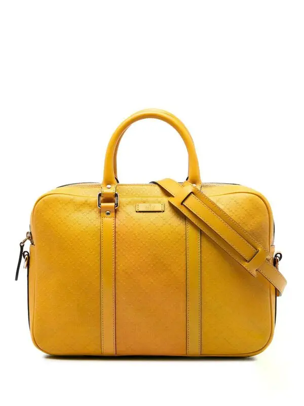 Gucci Diamante Bright Leather Business Bag