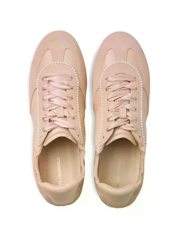 Karl Lagerfeld Altia Pearl-embellished Sneakers - Neutrals
