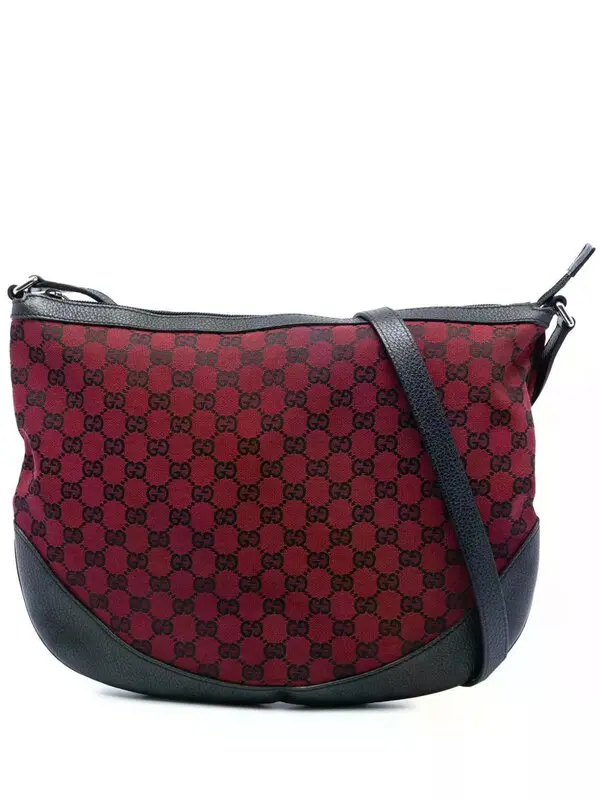 Gucci Gg Canvas Crossbody Bag - Red