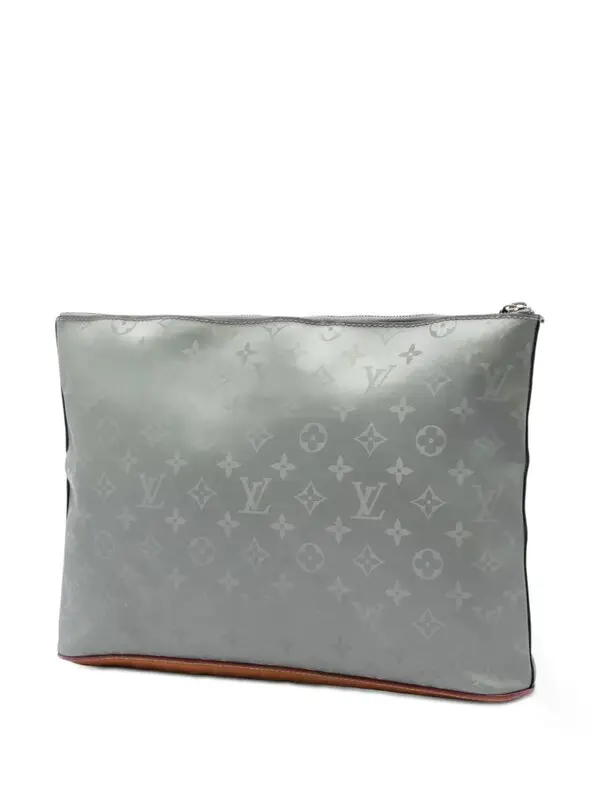 LOUIS VUITTON Monogram Titanium Pochette Cosmos Clutch Bag