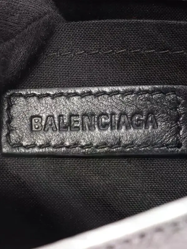 Balenciaga Metallic Lambskin Le Cagole Sling Crossbody Bag - Silver