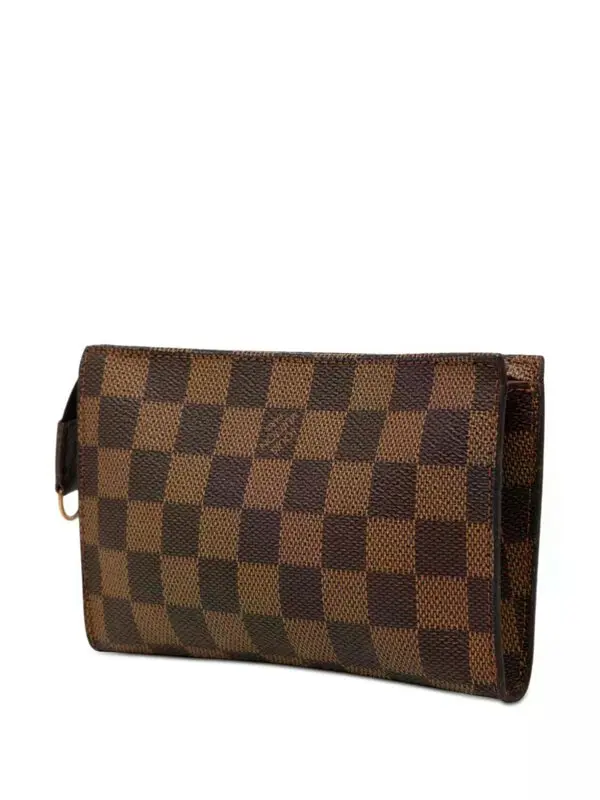 LOUIS VUITTON Damier Ebene Marais Pouch - Brown
