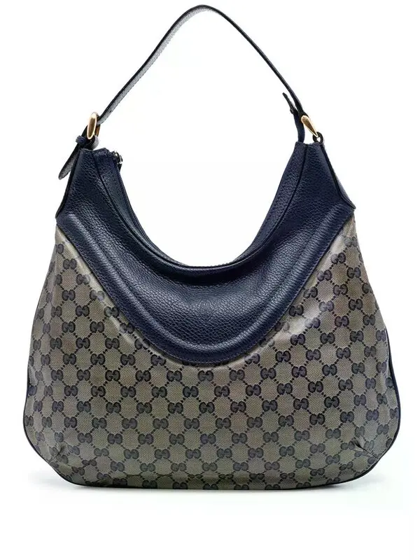 Gucci Gg Crystal Hysteria Crest Hobo Bag - Blue