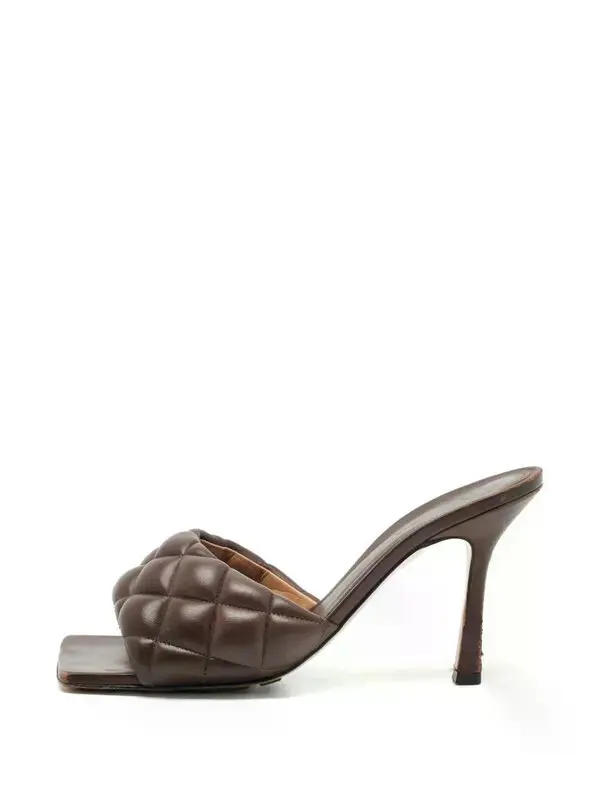 Bottega Veneta Lido Quilted Leather Sandals - Brown