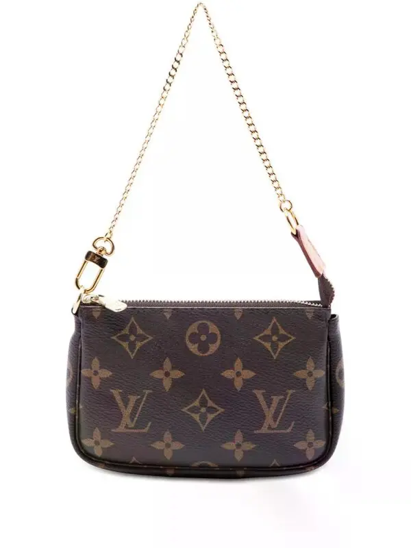 LOUIS VUITTON Monogram Mini Pochette Accessoires Handbag - Brown