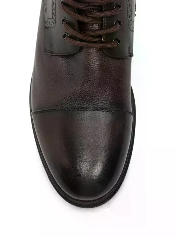 SERGIO MORETTI FIRENZE Leather Brogue Lace-up Boots