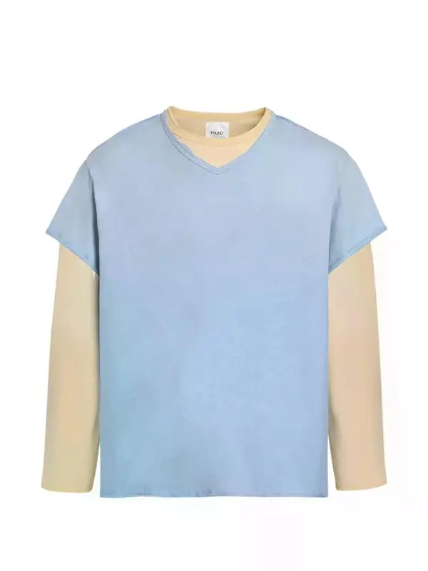 FOUND Distressed Sunfade-wash T-shirt