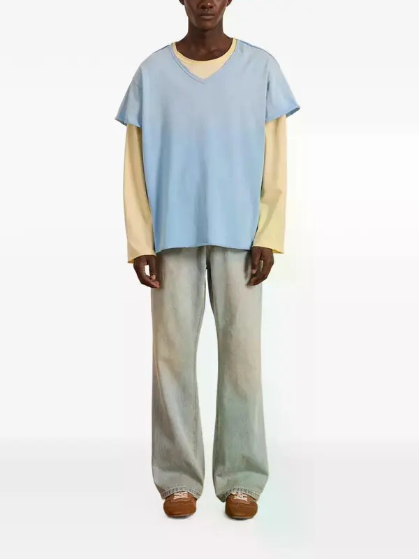 FOUND Distressed Sunfade-wash T-shirt