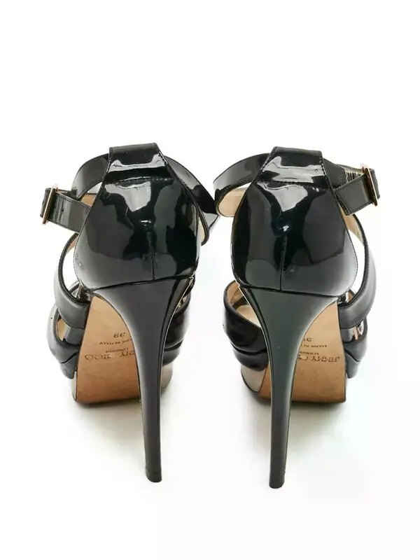 JIMMY CHOO Kuki Criss-cross Platform Stiletto Sandals