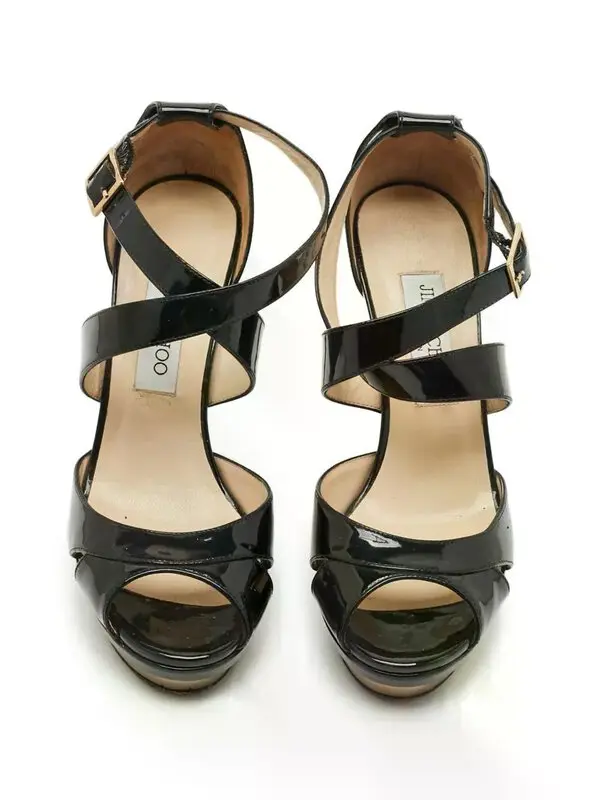 JIMMY CHOO Kuki Criss-cross Platform Stiletto Sandals