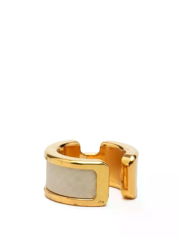 Hermès Plated And Epsom Olympe Ear Cuff Costume Earrings