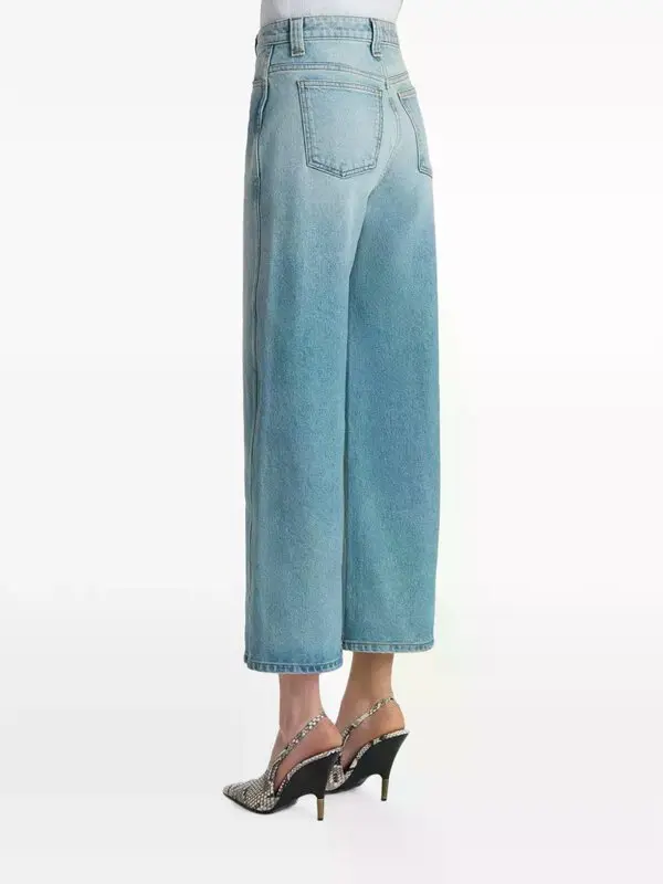 Khaite Delina Cropped Wide-leg Jeans