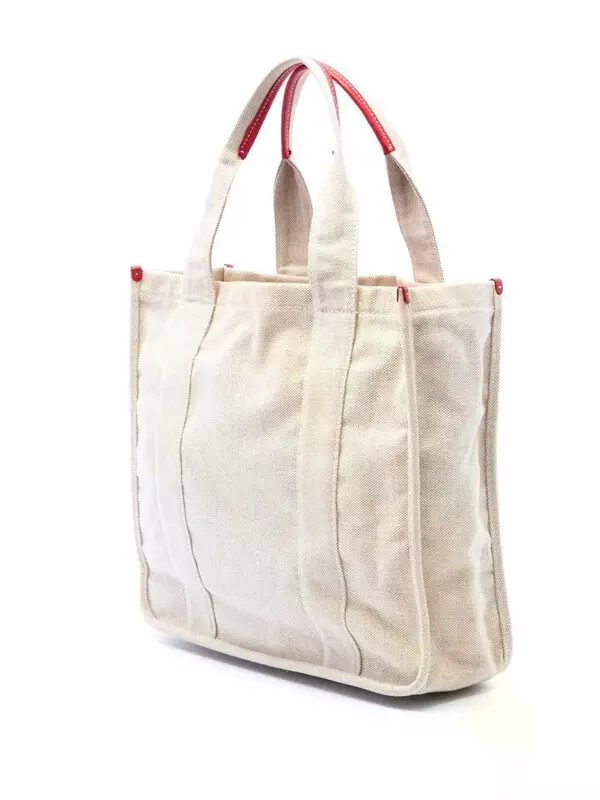 Prada Canapa Misto Linen Shopping Tote Bag