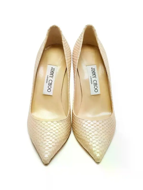 JIMMY CHOO Agnes Python-embossed Pumps