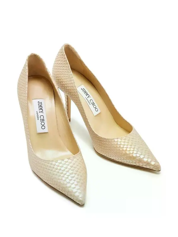 JIMMY CHOO Agnes Python-embossed Pumps
