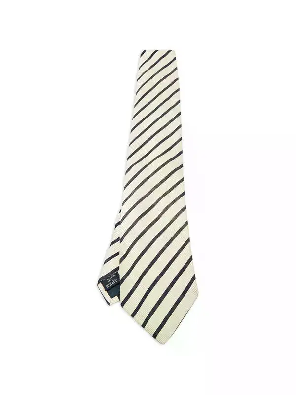 Burberry Diagonal-striped Tie - Neutrals