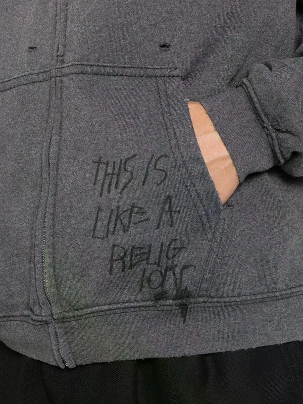 PALY Print-detail Long-sleeve Hoodie