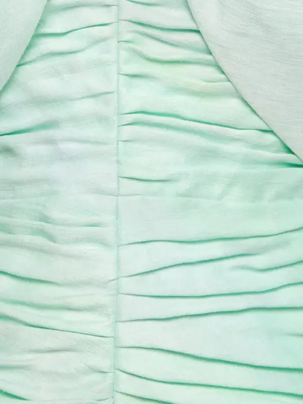 RASARIO Ruched Off-the-shoulder Mini Dress