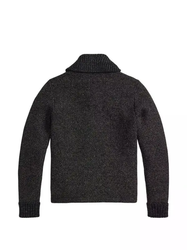 Ralph Lauren Shawl-lapel Waffle-knit Cardigan
