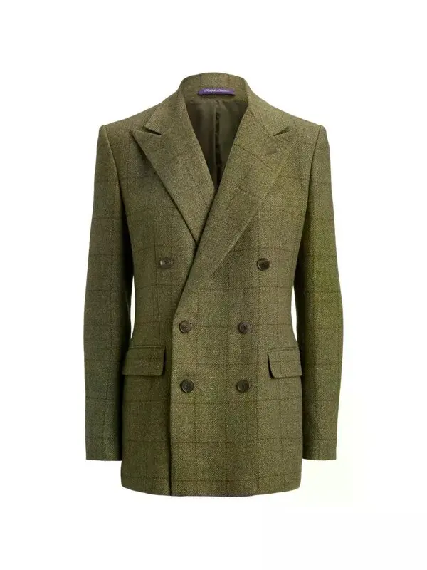 Ralph Lauren Ramona Windowpane Tweed Jacket - Green