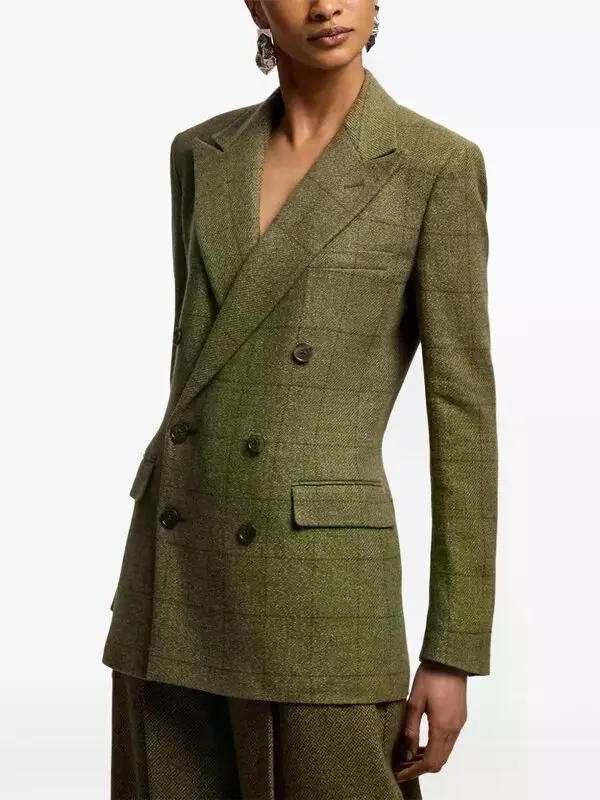 Ralph Lauren Ramona Windowpane Tweed Jacket