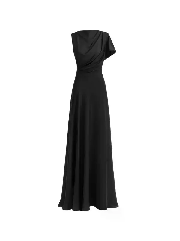 GEMY MAALOUF Draped Cut-out Gown - Black