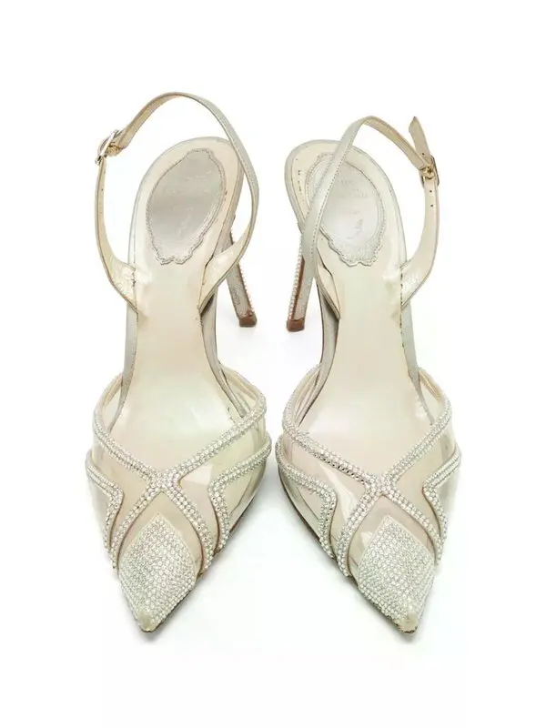Rene Caovilla Crystal-embellished Slingback Pumps