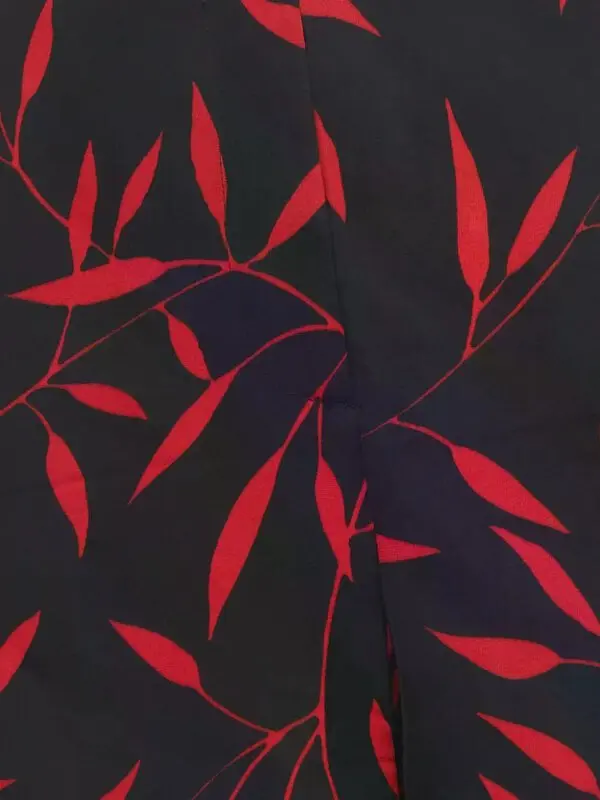 Diane Von Furstenberg Leaf-print Wide-leg Trousers