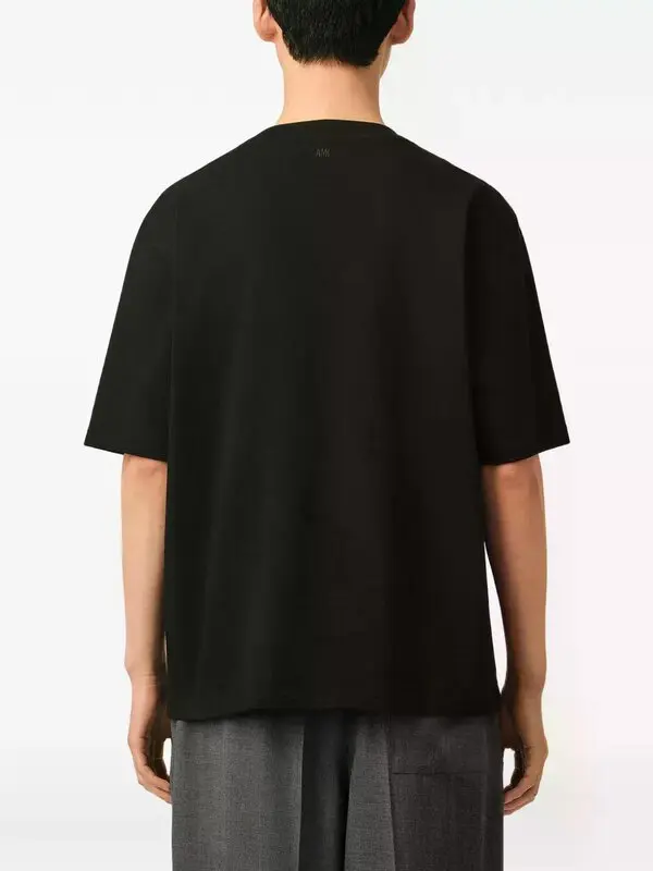 AMI Paris Cotton T-shirt With Embossed De Coeur