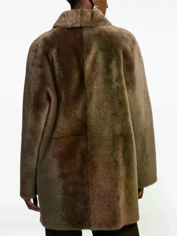 Ralph Lauren Janise Waxed Lamb-shearling Coat