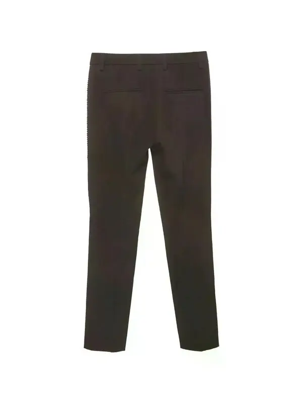 Chloé Embellished Crepe Trousers - Brown