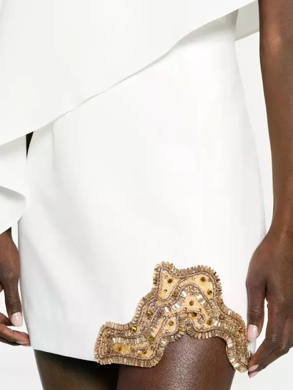 Rachel Gilbert Amari Cape-detail Mini Dress