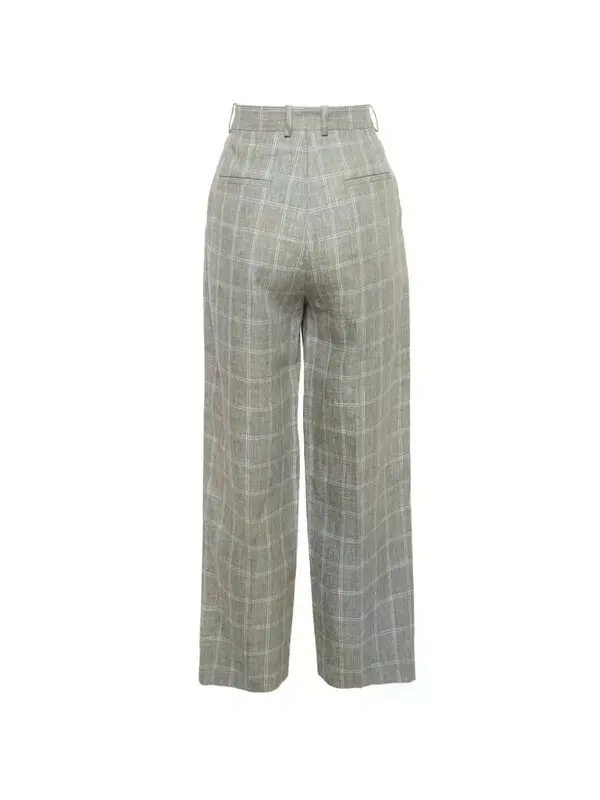 Sandro Checked Wide-leg Trousers