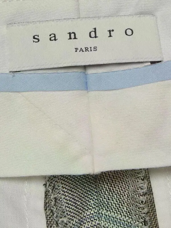 Sandro Checked Wide-leg Trousers