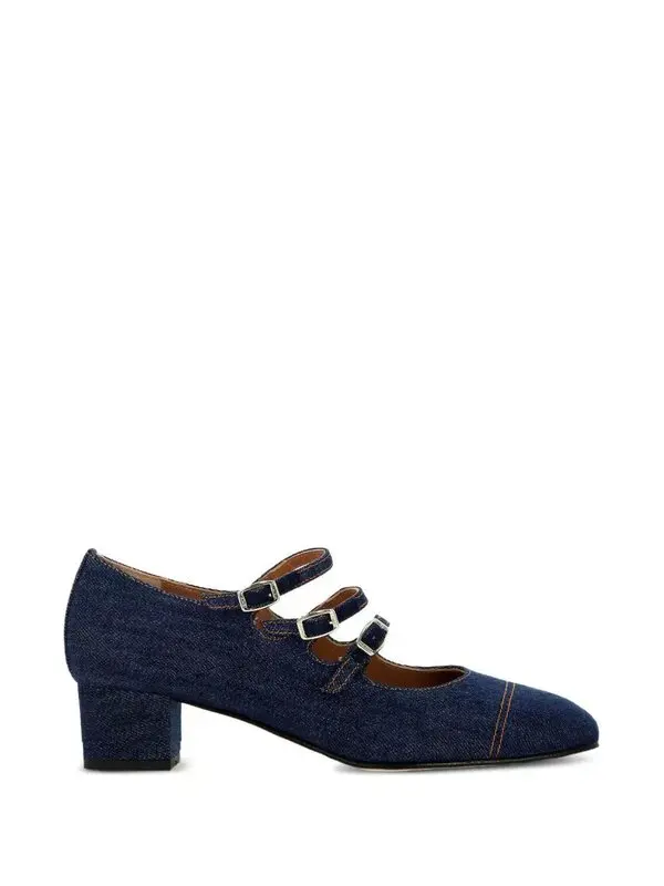 CAREL Kina Buckle-strap Ballet Flats - Blue