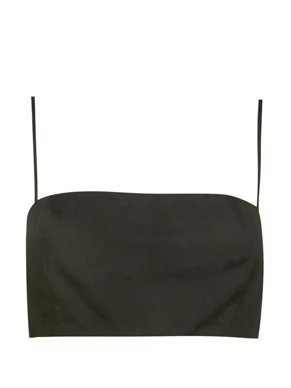 Prada Spaghetti Strap Cropped Top - Black