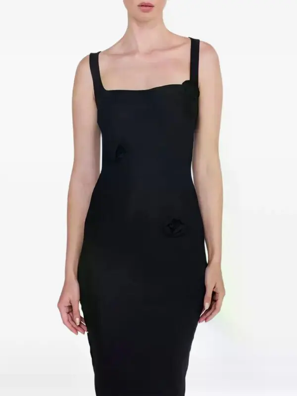 MAYGEL CORONEL Ivy Floral-appliqué Midi Dress