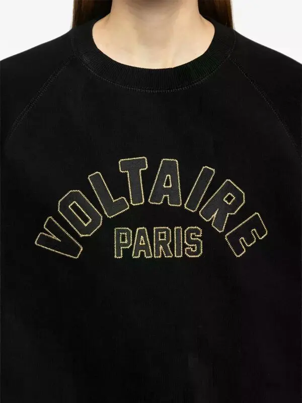 Zadig&Voltaire Cotton "voltaire Paris" Embroidered Sweatshirt