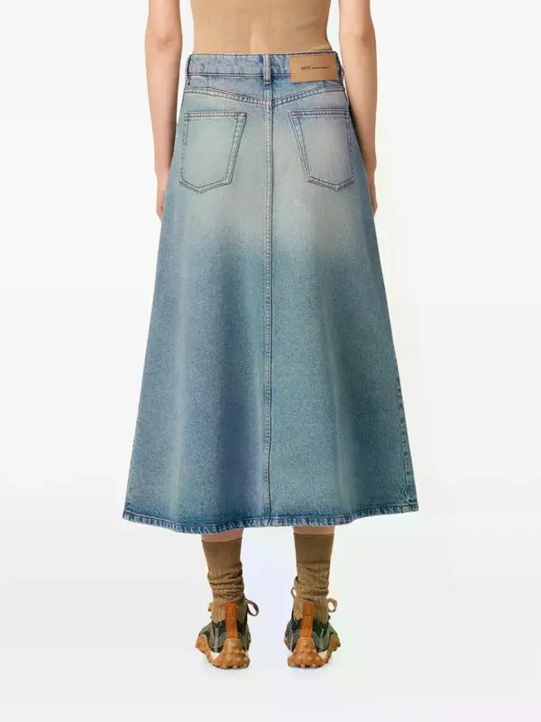 AMI Paris A-line Cotton Skirt