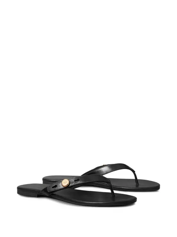 Tory Burch Romy Leather Flip-flop Sandals