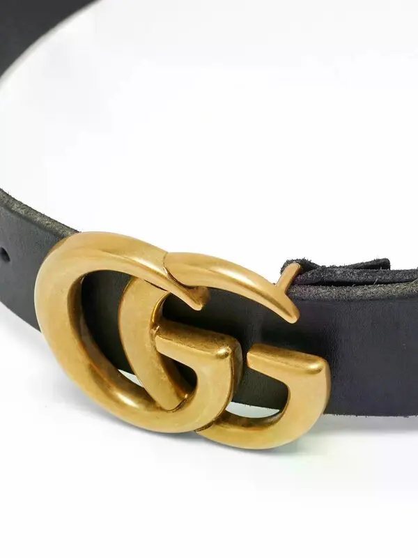 Gucci Gg Marmont Leather Belt - Black