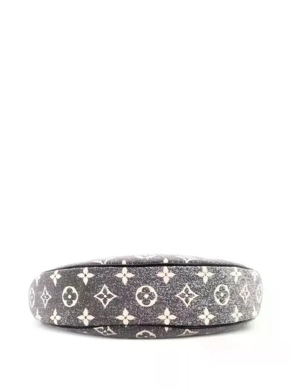 LOUIS VUITTON Monogram Jacquard Denim Loop Hobo Bag - Black