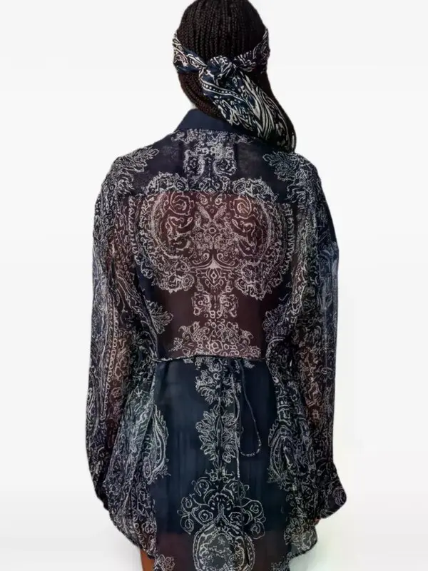 R13 Abstract-bandana Print Shirt