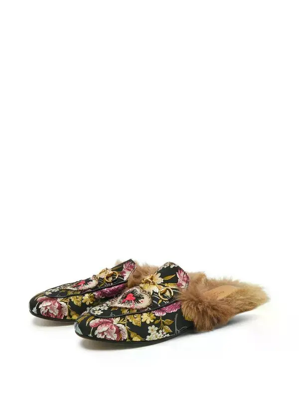 Gucci Princetown Horsebit Brocade Mules