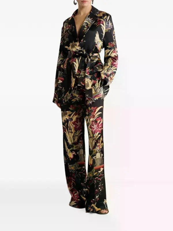 Etro Printed Satin Trousers