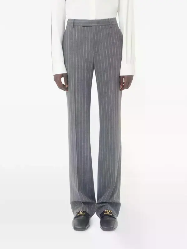 Valentino Garavani Wool Pinstripe Tailored Trousers