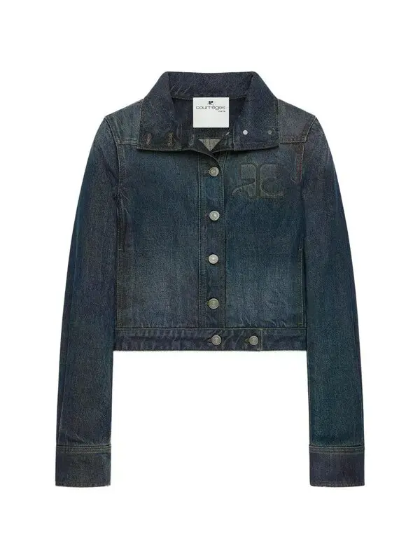 COURREGES Logo-embroidered Denim Jacket