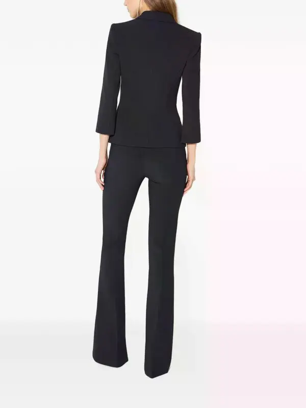 Elisabetta Franchi Double-breasted Jacket With Logo Cuffs - Black